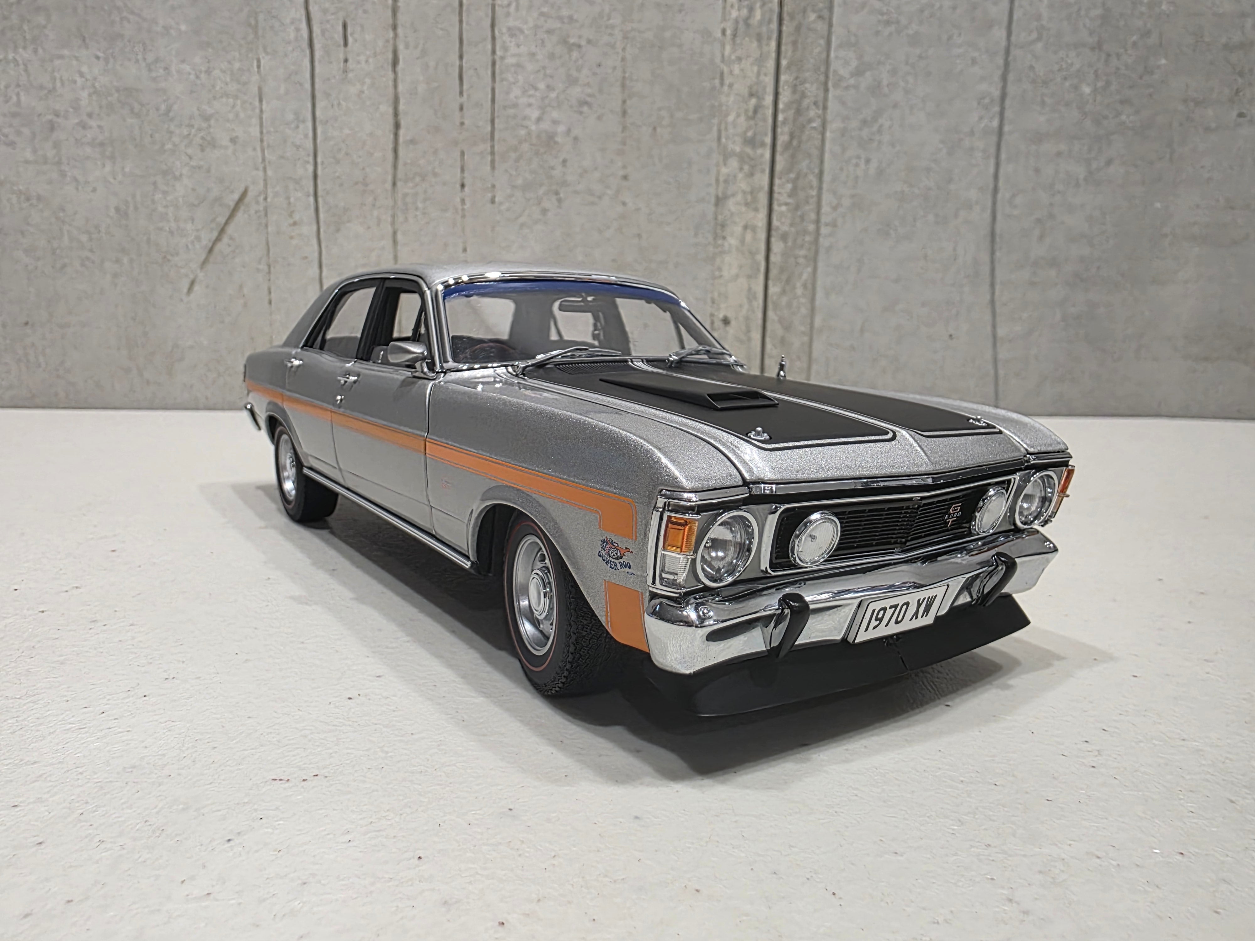 FORD XW FALCON GTHO PHASE II - SILVER FOX - 1:18 SCALE DIECAST MODEL