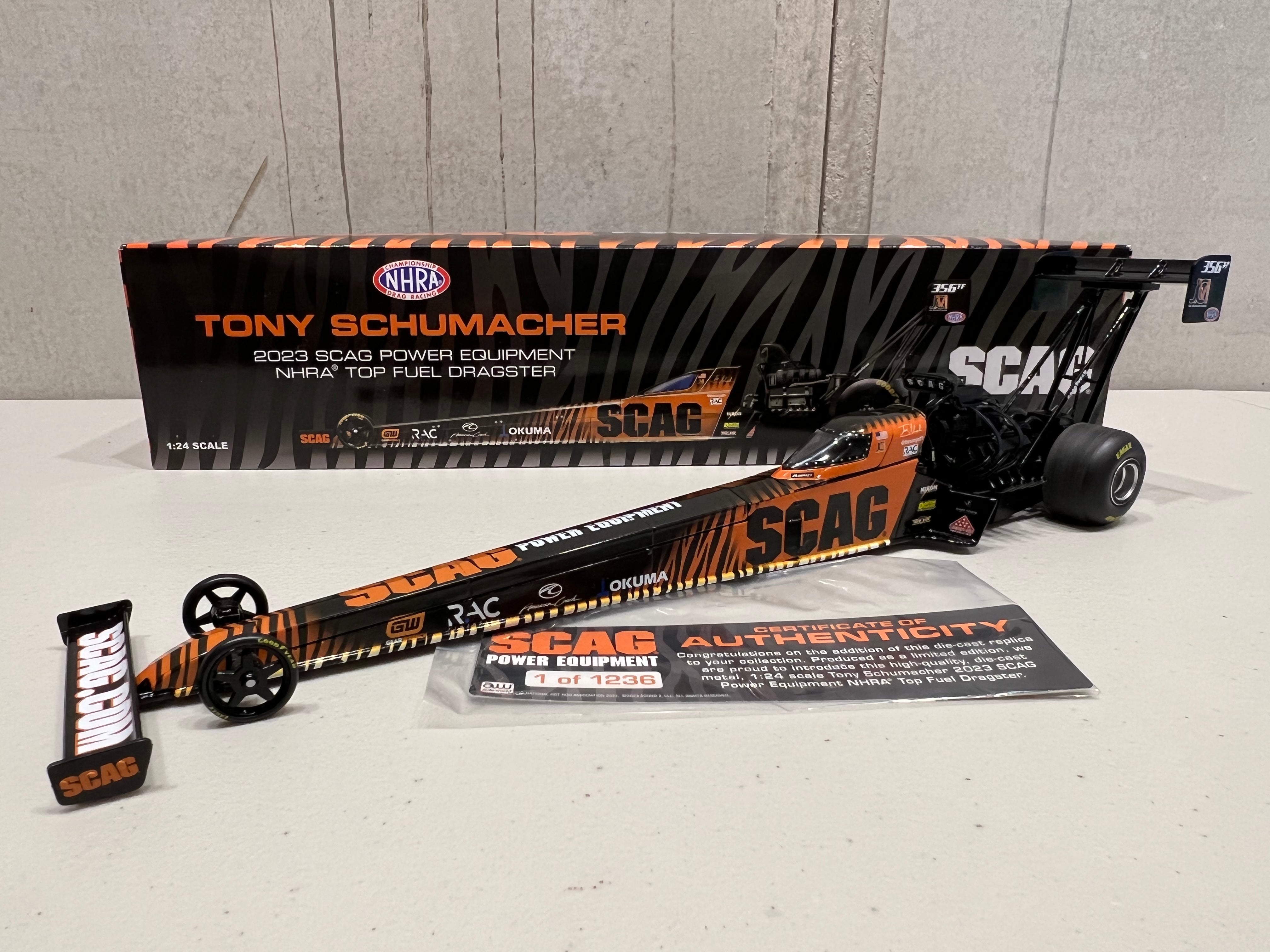 Tony Schumacher 2023 SCAG 1:24 Top Fuel Dragster NHRA Diecast – Elite ...