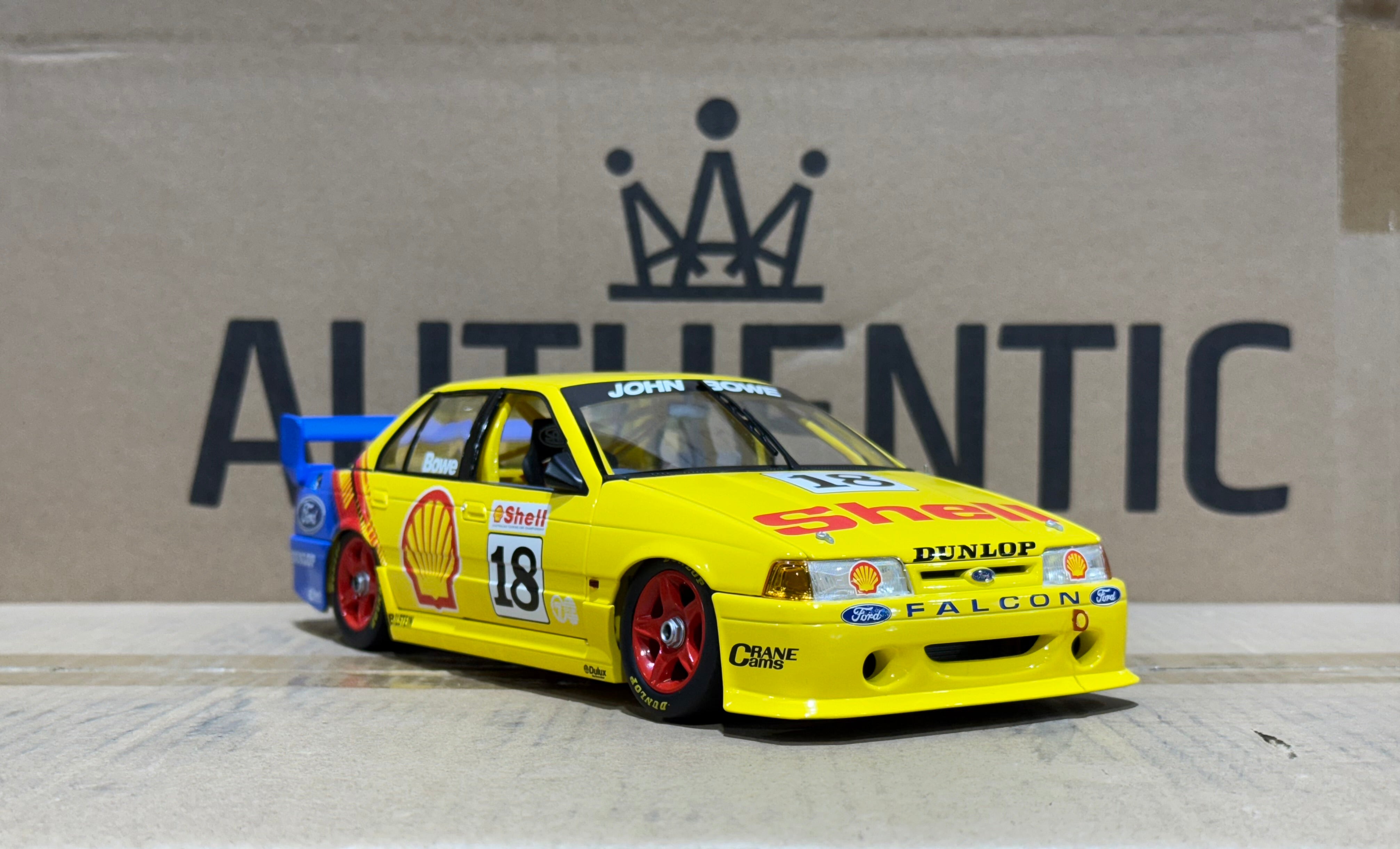 JOHN BOWE - 1993 ATCC ROUND ONE WINNER FORD EB FALCON - 1:18 SCALE COL